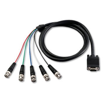 Coaxial Cable, HDB 15 Male to 5 x BNC Mold, Silver-plated Copper Braid ...