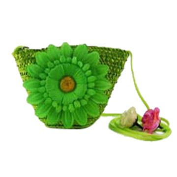 Buy Wholesale China Fashion Colorful Flower Straw Coin Purse & Straw ...