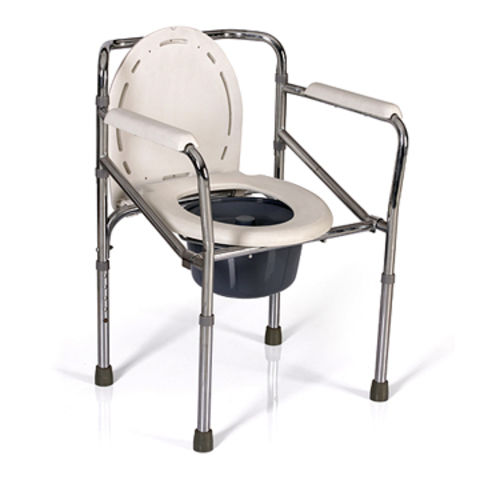 Steel Folding Commode Chair, 74 To 84cm Height - China Wholesale ...