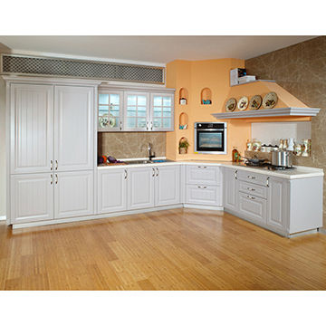 Modern kitchen cabinet, vinyl wrap + MDF | Global Sources