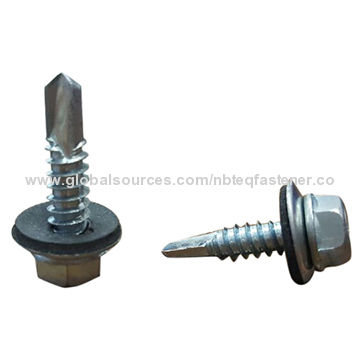 DIN 7504 K Indented hex washer head Self Drilling Screw, with EPDM bonded washer, - Buy China ...