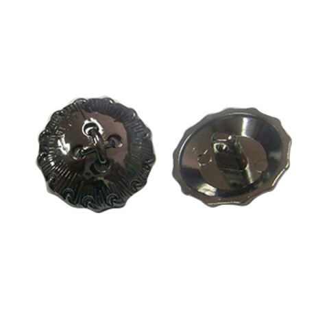 Buy Wholesale China Gun Button With Plating Silver Color Effect & Gun ...