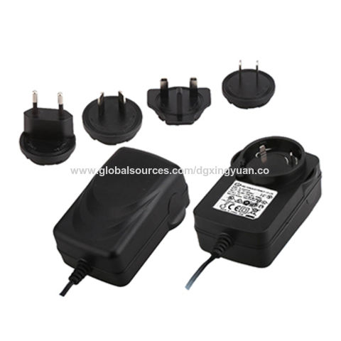 12V DC 2A black color universal AC/DC power supply for multiple markets ...