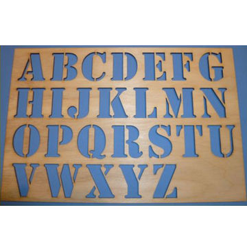 MDF alphabet stencil set of 26 capital letters in birch ply letter ...