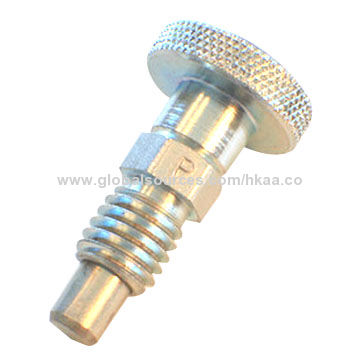 China Index spring plunger, steel with nature color, with assembling ...