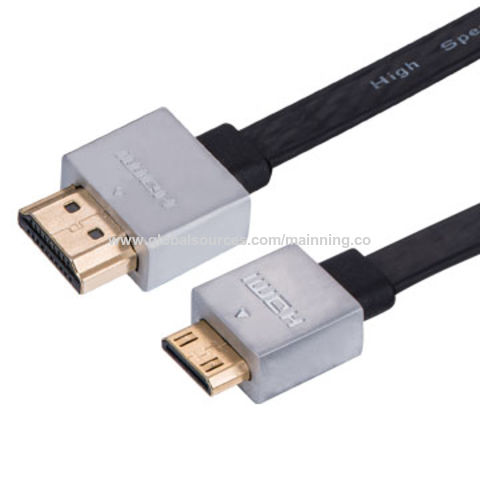 ChinaSuper Slim HDMI Cable, Metal Head HDMI Male to Mini HDMI in Flat ...