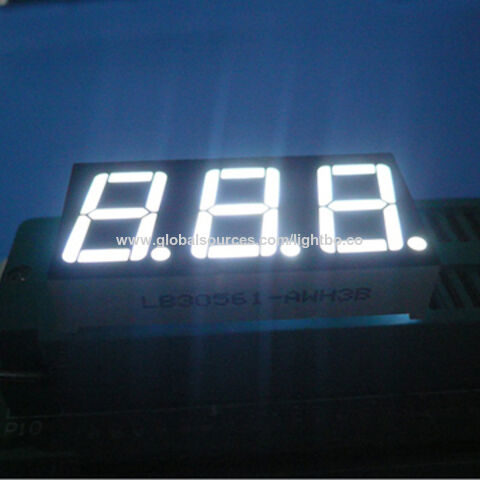 7 Segment Led Display, 3 Digit 0.56", Ultra Bright White For Home ...