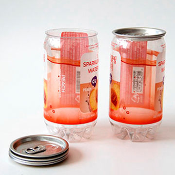 Transparent PET plastic can with aluminium easy open end | Global Sources