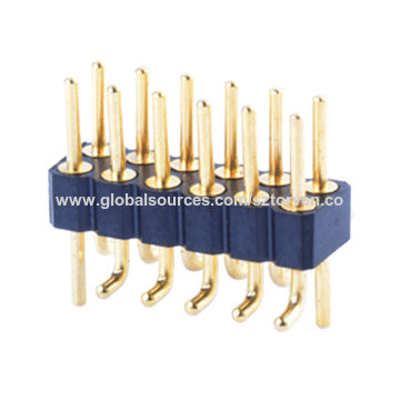 Machined Pin Connector, 2.54mm, SMT, 04~80pins, gold plating, Machined ...
