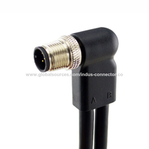 Buy Wholesale China M12 Y Type Molded Right Angle Connector Cable With ...