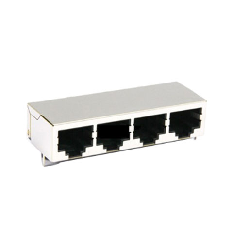 Buy Wholesale China 1 X 4-port Rj45 Connector With Pcb Jack & Rj45 ...