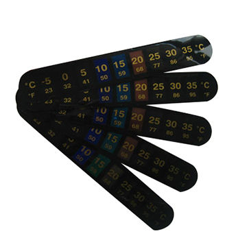 China LCD self adhesive aquarium room plastic thermometer strip sticker ...