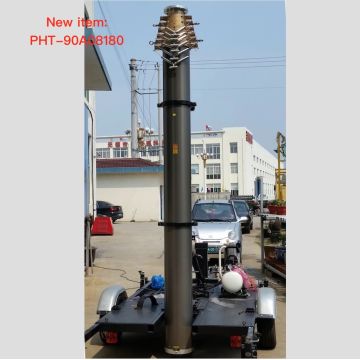 18m Mobile Telecom Tower Pneumatic Telescopic Mast/ Mobile Trailer ...