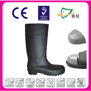 Buy Wholesale China Knee High Steel Toe Pvc Safety Boots & Knee High ...