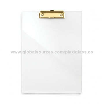 Buy Wholesale China Acrylic Clip Board With Gold Metal Clips & Acrylic ...