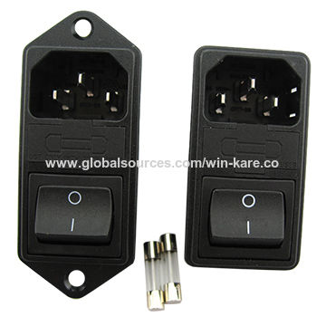 Medical Power entry module EN60320C14 + fuse holder + switch (DPST ...