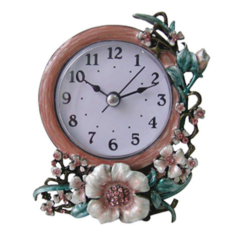 Buy Wholesale China Antique Brass Pink Enameled And Jeweled Floral Desk ...