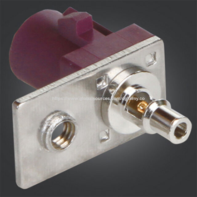 Fakra Male Flange Mount Connector, Fakra Code D Plug for 1.13mm 1.37 ...
