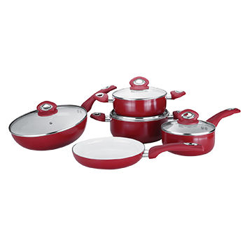 Buy Wholesale China 9pcs Ceramic Cookware Set With Soft Touch Handle ...