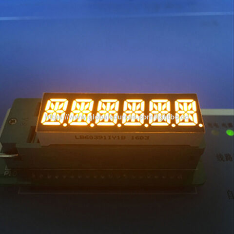 Ultra Bright Yellow 6 Digit 0.39-inch Common Anode 14 Segment Led ...