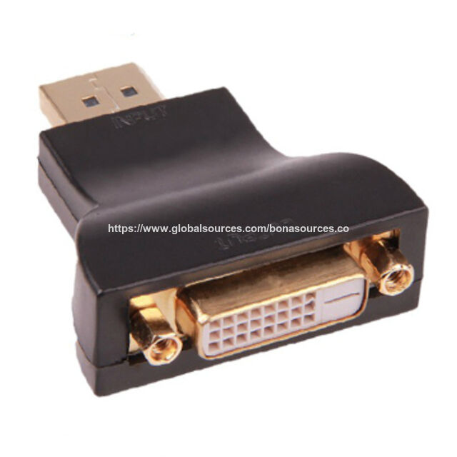 China Goldplated DisplayPort to DVI-D connector, DP male input DVI 24+1 ...