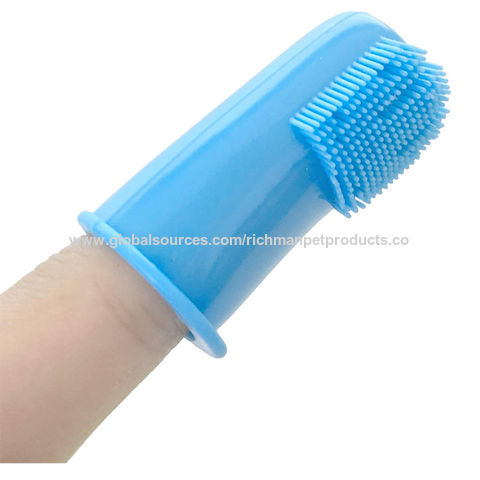Pet Grooming Tool Dog Tooth Brushing Soft Silicone Finger Toothbrushes ...