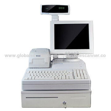 China High Speed Cash Register POS terminal with barcode scanner ...