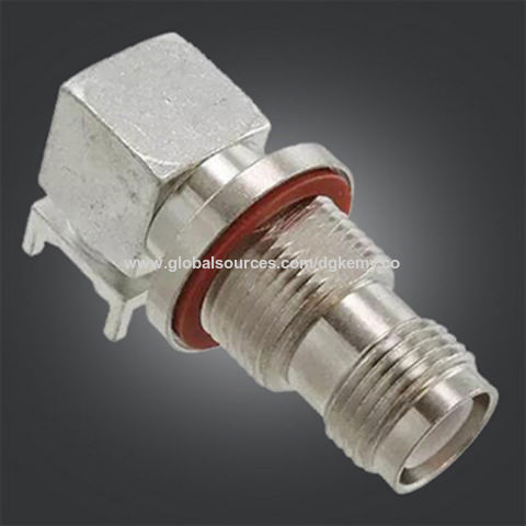 RP TNC Male R/A Waterproof PCB Connector, Reverse Polarity TNC Bulkhead Jack for PCB Mount, RP ...