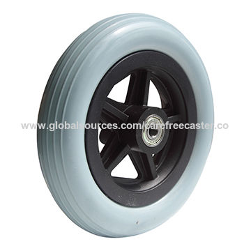 Buy Wholesale China Grey Ribbed Pu Foam Wheelchair Wheel & Grey Ribbed ...