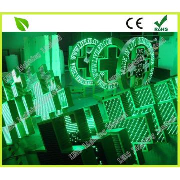 LED green color cross sign | Global Sources