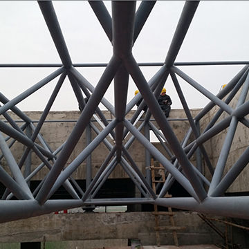 Zinc steel truss pipe shopping mall roof | Global Sources