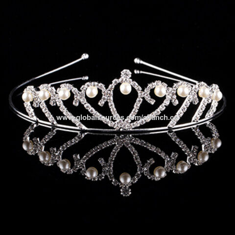 Buy Wholesale China Elegant Crown With Imitation Pearls Decoration And ...