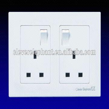 Buy Wholesale China 13a Twin Switched Socket Outlet & 13a Twin Switched ...