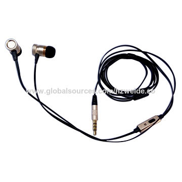Metal earphones with stereo sound, 1.2m cord, 3.5mm jack, earphone ...