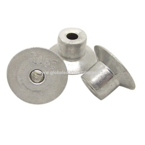 China Steel flat head rivets with zinc plated, OEM and ODM orders are ...