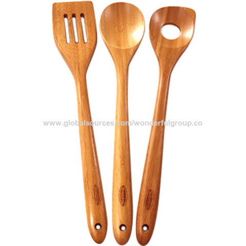 Buy Wholesale China Bamboo Kitchenware, Solid Turner And Solid Spoon 4 Pieces/set, Can Be ...