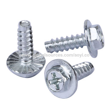 Buy Wholesale China Hex Head Flanged Self Tapping Screws, +3cr Zn White ...