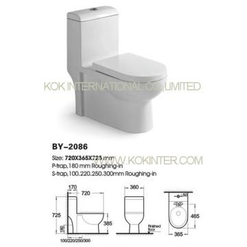 Buy Wholesale China 2016 P-trap S-trap One Piece Ceramic Toilet With ...