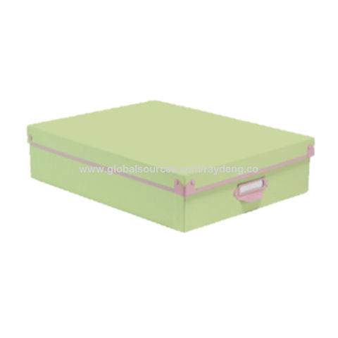 Buy Wholesale China Storage Box With Top Flap For A4 Paper Green ...