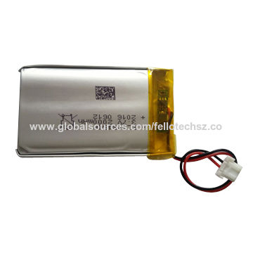 Lithium battery cell, 3.7V/103454P, 2000mAh, for cell phone, inter ...