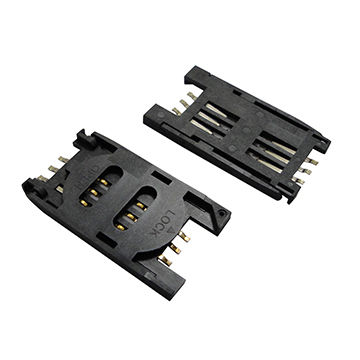 6-/8-pin Smart Card Connector Used in Cellular Phones/MP3, Smart Card ...