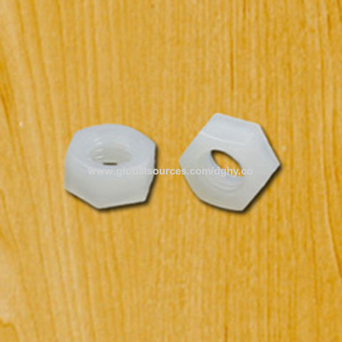 M2.5HN Plastic Hex Nut Metric M2.5 Bolt Cap Nylon Natural Color Bolt ...