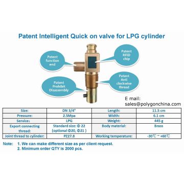 Buy Wholesale China Intelligent Lpg Cylinder Quick On Valve ...