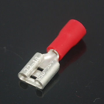 PVC Insulated female terminal, tin plated, T2 copper, PVC Insulated ...