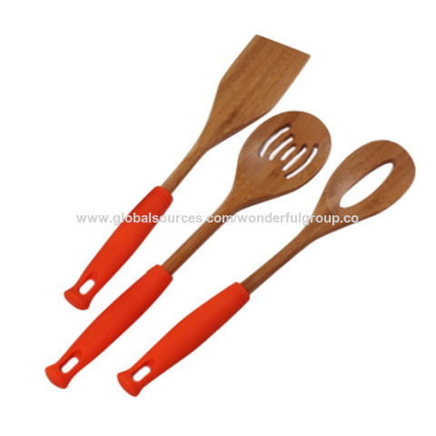 Buy Wholesale China Cooking Solid Turner Set With Silicone Handle ...