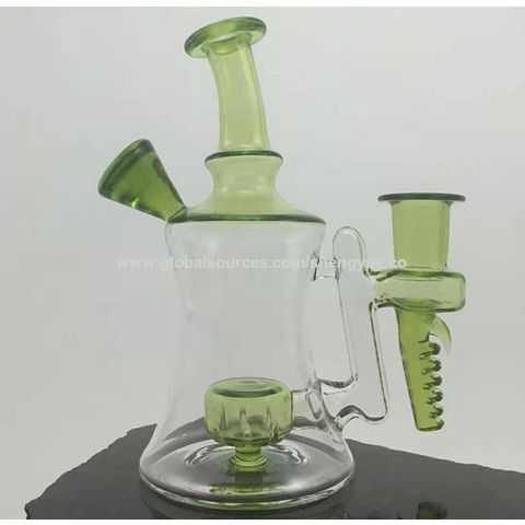 China8inch green colour sawtooth joint glass water pipe on Global Sources