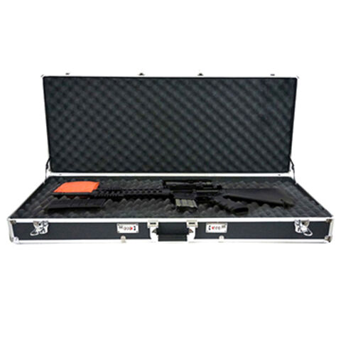 Black custom aluminum gun case for rifle carrying, gun case Rifle ...