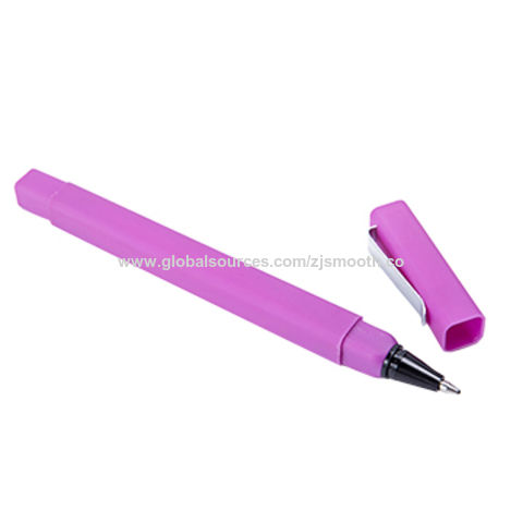 Buy Wholesale China Rubber Coated Rectangle Body Ball Point Pen With ...