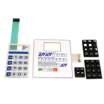 China Flat panel LCD and LED window foil keypad with 3M 468 adhesive ...