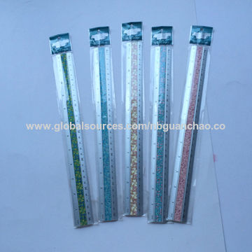 Buy Wholesale China 30cm Aluminium Scale Ruler With Shiny Sticker ...